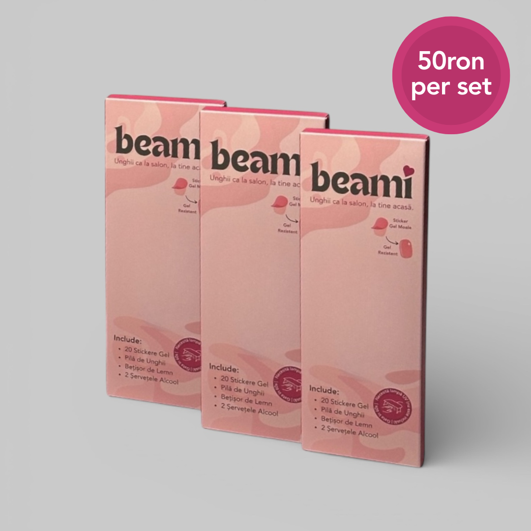 Stickere Unghii cu Gel | Pachet 3 Modele | Beami România